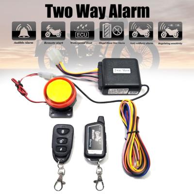 China DC12V Vibration Motorcycle 2 Way Alarm System 125db Remote Control for sale