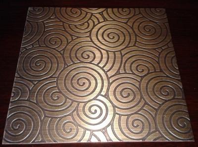 China 430 439 443 0.3mm Stainless Steel Sheet Spiral Printing Decorative Coil for sale