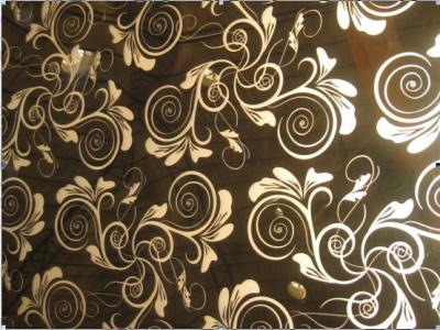 China Brown SUS430 Decorative Embossing Stainless Steel Sheet 1000mm Width 0.9mm Thickness for sale