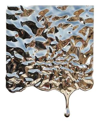 China POSCO 304 316L 0.6mm Water Ripple Stainless Steel Sheet PVD Coated Mirror Stamped Decorative for sale