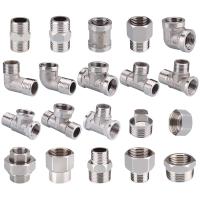 China Stainless Steel 201 202 Male Female Straight Nipple Threaded T Fitting 1/2 Inch for sale