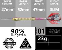 China Emyth Darts Steel Tip 90% Tungsten Darts Set Darts Barrel 23g SUMMIT for sale
