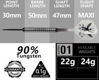 China Emyth Darts Steeltip Darts Barrel 90% Tungsten Darts Set 21g 23g BIAN for sale