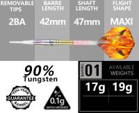 China Emyth Darts Soft Tip Darts Barrel 90% Tungsten Darts Set 17g 19g ZHUQUE for sale