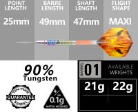 China Emyth Darts Steel Tip Darts Barrel 90% Tungsten Darts Set 21g 22g LUAN NIAO for sale