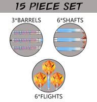 China Emyth Darts Steel Tip Darts Barrel 90% Tungsten Darts Set 21G WARRIOR for sale