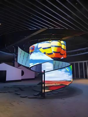 China P4 P2 Flexible LED Screen Module 128x256mm with 4mm/2mm Pixel Pitch and 160° Viewing Angle for Office Buildings for sale