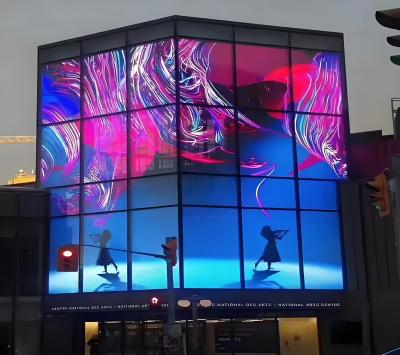 China P7 Transparent LED Screen with 7.0mm Pixel Pitch and 2500+ CD/m² Brightness for Retail and Corporate Applications for sale
