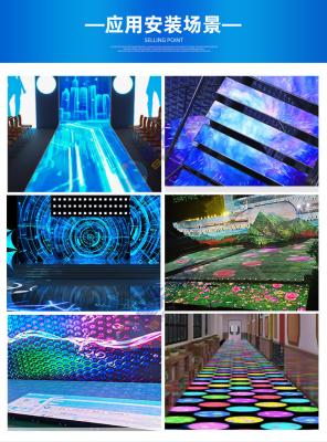 China P1.56 LED Dance Floor Module - 250x250mm Size, 1.56mm Pixel Pitch, IP68 Waterproof Rating for Stage Productions for sale