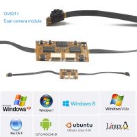 China OV6211 Binocular Camera Module 0.3MP B/W 400×400 Resolution 70° FOV USB Interface with 850nm IR LED for sale