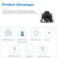 China 2MP OV2735 H.264 USB Camera Module 1080P IR Night Vision 850nm 95 Degree Wide Angle M12 Lens for sale