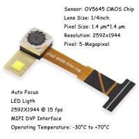 China OV5645 5MP CMOS Camera Module 1/4 Inch Sensor with 2592x1944 Resolution and MIPI/DVP Interface for sale
