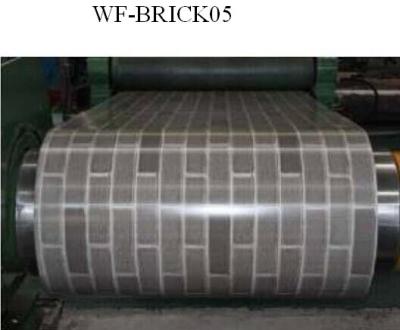 China Durable PPGI Prepainted Steel Coil With Brick Patterned For Wall Panel for sale