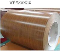 China Wood Patterned Painted Aluminum Coil Fire Resistance DX5ID Grade for sale