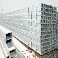 China Zinc Galvanized Square Hollow Steel Pipe With Zinc Coated 45 To 250 G for sale