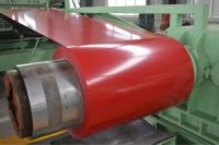 China Bright Red Galvalume Prepainted Steel Coils 0.15 Mm High Glossy for sale