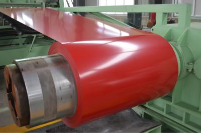 China Bright Red Galvalume Prepainted Steel Coils 0.15 Mm High Glossy for sale