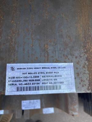 China Hot Rolled U Type Steel Sheet PilIing / Pile 400x100mm Customizeed Cutting for sale