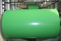 China PPGL Galvalume Colour Coated Steel Coils 0.15x914mm AZ50g In Green Color for sale