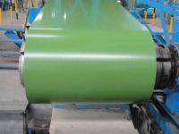 China PPGL Galvalume Colour Coated Steel Coils 0.15x914mm AZ50g In Green Color for sale