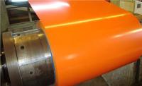 China Galvalume PPGL Prepainted Steel Coil 0.16 X 914 Mm AZ50 / Orange Color Coated Steel Coil for sale