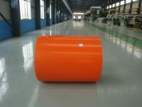China Galvalume PPGL Prepainted Steel Coil 0.16 X 914 Mm AZ50 / Orange Color Coated Steel Coil for sale