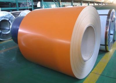 China Galvalume PPGL Prepainted Steel Coil 0.16 X 914 Mm AZ50 / Orange Color Coated Steel Coil for sale