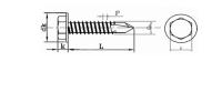 China Metric Hexagon Head Self Drilling Screws For Glass Wool Panel Installation for sale