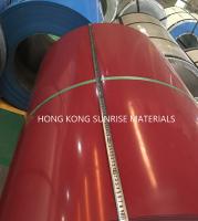 China 0.13 X 1219MM Prepainted Steel Coil , Red Color Coated Coil G550 Z60 for sale
