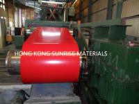 China 0.13 X 1219MM Prepainted Steel Coil , Red Color Coated Coil G550 Z60 for sale