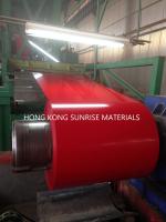 China 0.13 X 1219MM Prepainted Steel Coil , Red Color Coated Coil G550 Z60 for sale