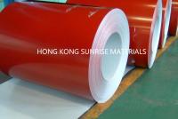 China 0.13 X 1219MM Prepainted Steel Coil , Red Color Coated Coil G550 Z60 for sale