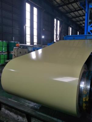 China G300 0.35X1220 Beige Prepainted Steel Coil Alun - Zinc 0.35mm Thickness for sale