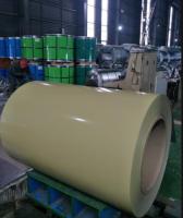 China G300 0.35X1220 Beige Prepainted Steel Coil Alun - Zinc 0.35mm Thickness for sale