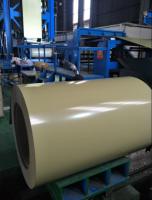 China G300 0.35X1220 Beige Prepainted Steel Coil Alun - Zinc 0.35mm Thickness for sale