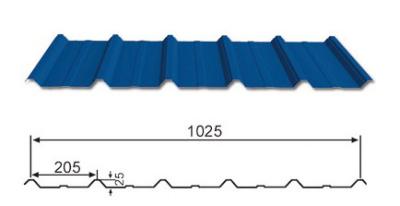 China Customized Length Building Roof Tiles In Blue Color Strong Corrosion Resistance for sale