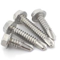 China SWCH22A Glass Wool Blanket 5.5x25 Galvanized Wafer Head Self Drilling Roofing Teck Screw for sale