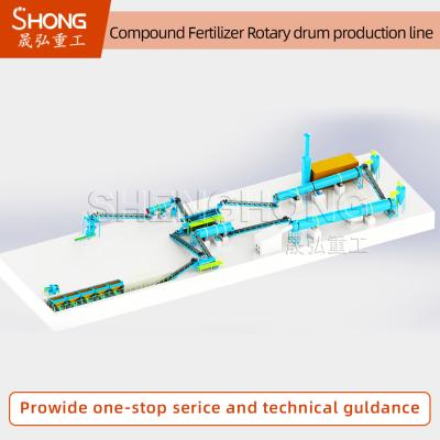 China Customized 20%-48% NPK Drum Granulation Line for Spherical (1-3mm) Fertilizer for sale