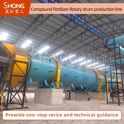 China Organic Compound Fertilizer Production Line with 1-100 Tons per Hour Capacity and 2-30mm Granules Size for sale