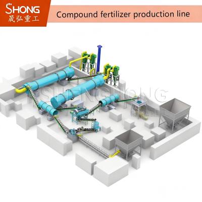 China Rotary Drum Granulation Line for High Output Compound Fertilizer Production with Low Power Consumption to Boost Crop Yield for sale