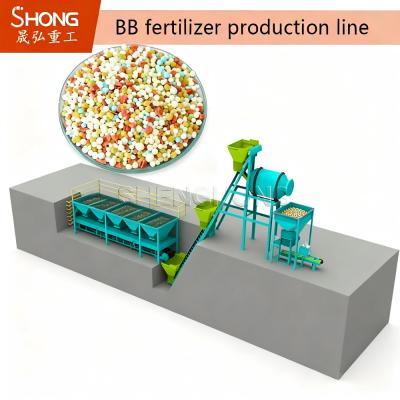 China Automated Operation High Throughput BB Fertilizer Production Line with Formula Flexibility for NPK Compound Fertilizer for sale