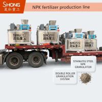 China Stainless Steel NPK Fertilizer Granulator with 12-15t/h Capacity and Double Roller Design for Compound Fertilizer Granulation for sale