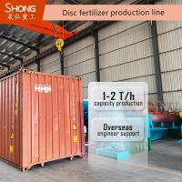 China Organic Fertilizer Production Line with Ball Shape Granules 1-2 T/h Capacity and Engineer Available Service Overseas for sale