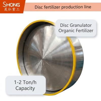 China Disc Granulator for Organic Fertilizer Production Line with Ball Shape Granules 1-2 T/h Capacity and Wide Raw Material Applicability for sale