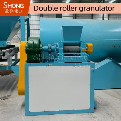 China Double Roller Granulator with 186*300mm Roller Size for Fertilizer Production, 2%-8% Moisture and 18.5KW Power for sale