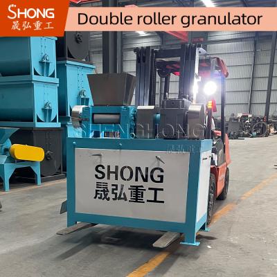 China 22KW Carbon Steel Double Roller Pressing Fertilizer Granulator Machine with No-Drying Process for sale