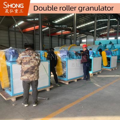 China Double Roller Extrusion Granulator with 15-22KW Power Carbon Steel Construction and 1mm-15cm Granule Size for sale