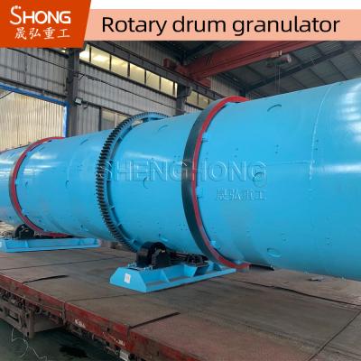 China Carbon Steel Rotary Drum Fertilizer Granulator for High Production Capacity Ball Shape Granules for sale