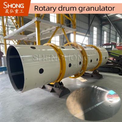 China Single Shaft Rotary Drum Granulator for Organic Fertilizer with 3T/H Capacity and Corrosion Resistant Lining for sale