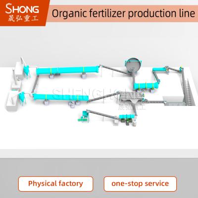 China Wet Granulation Organic Fertilizer Production Line with Combination Granulator and Stir Teeth Spare Parts for sale